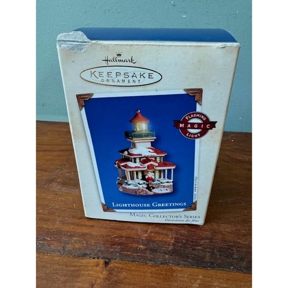 Hallmark | Holiday | Vintage Hallmark 202 Lighthouse Greetings Ornament ...